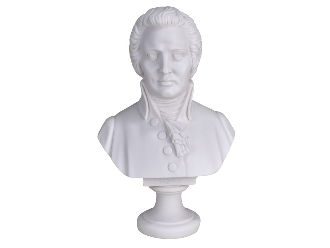 Mozart Head Bust Composer Musician Classic Music Sculpture Statue Cast ...