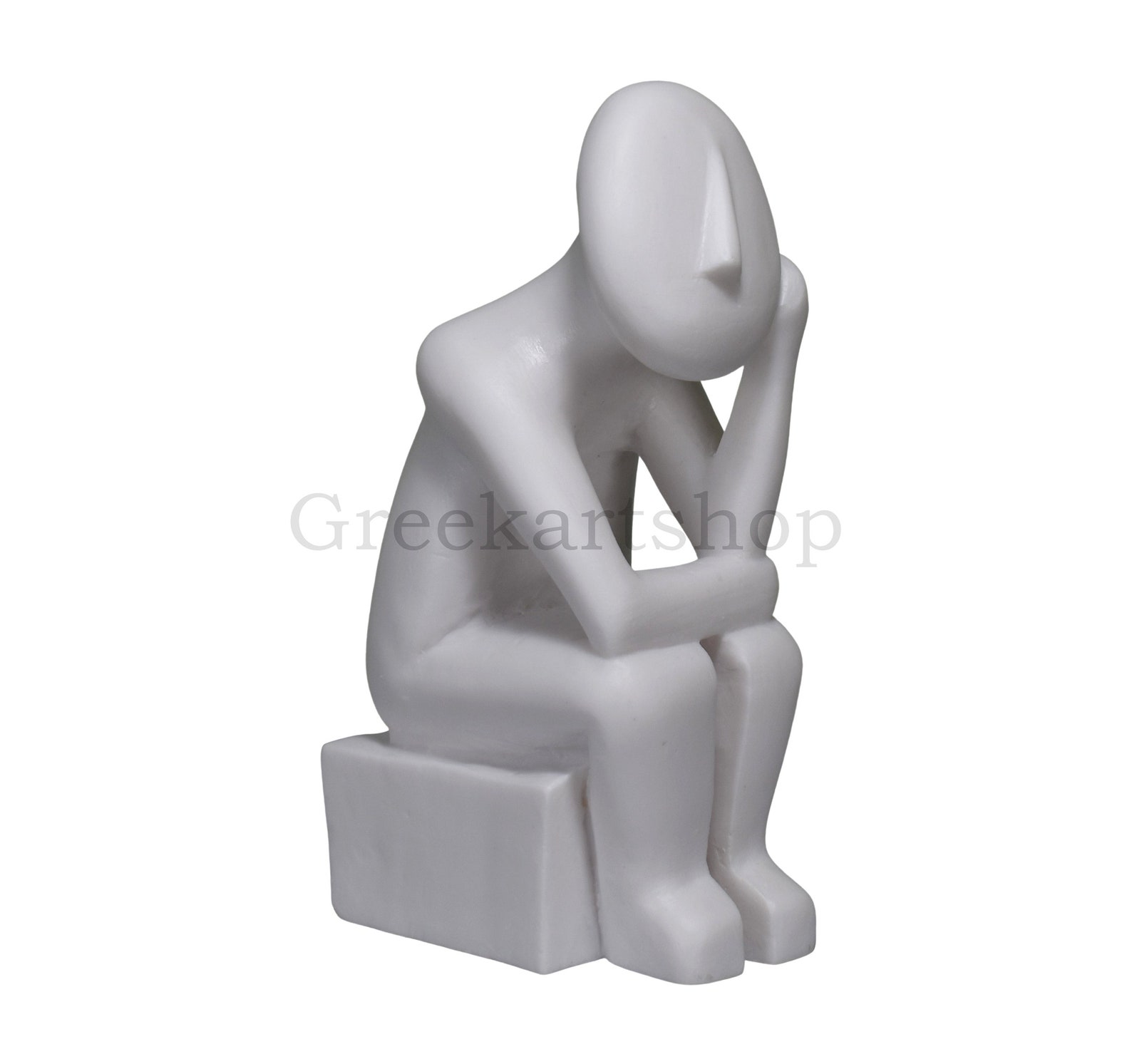 Cycladic Figurine Idol Thinker Ancient Greek Sculpture Statue Cast ...