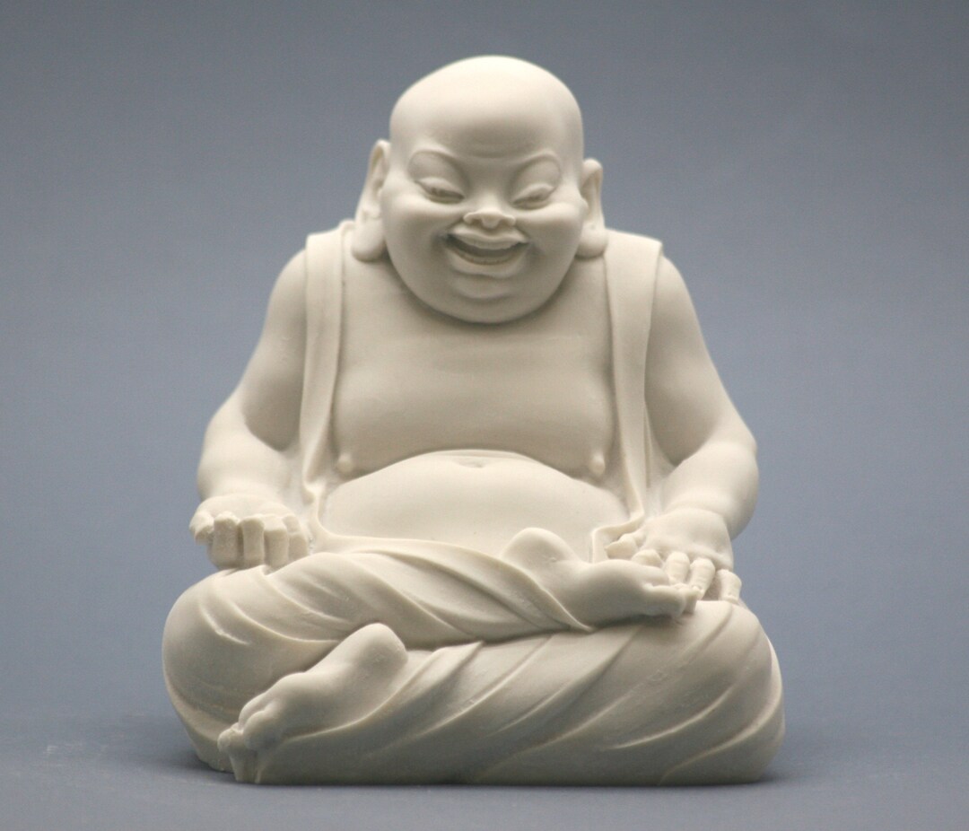 BUDDHA Laughing Budai Good Luck Symbol Greek Statue Sculpture - Etsy