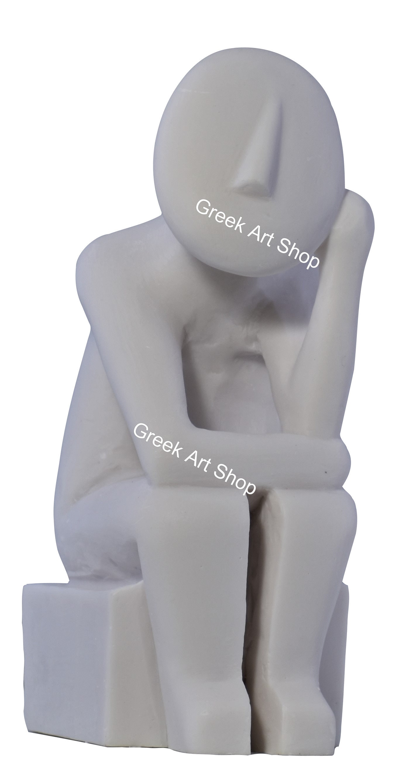 Cycladic Figurine Idol Thinker Ancient Greek Sculpture Statue | Etsy