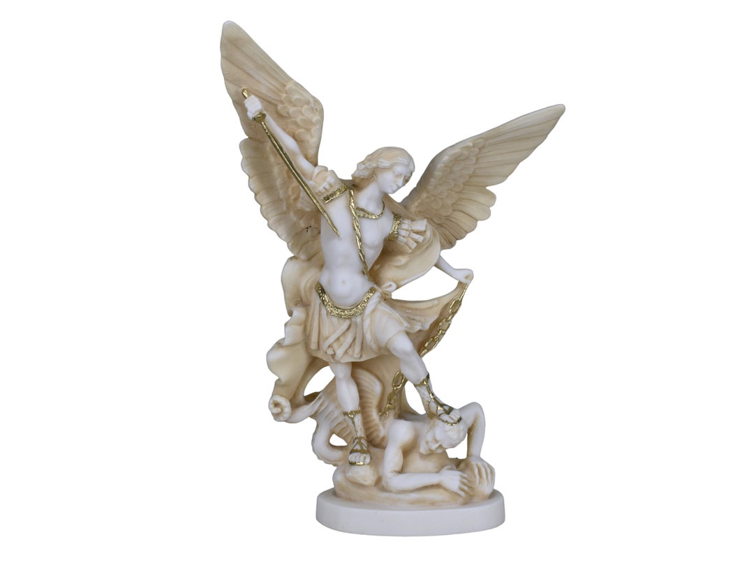 Saint St Michael Archangel Defeated Lucifer Greek Statue Sculpture ...