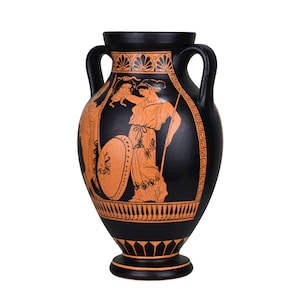 Medusa Monster Head Snakes Perseus With Goddess Athena Vase Ancient ...