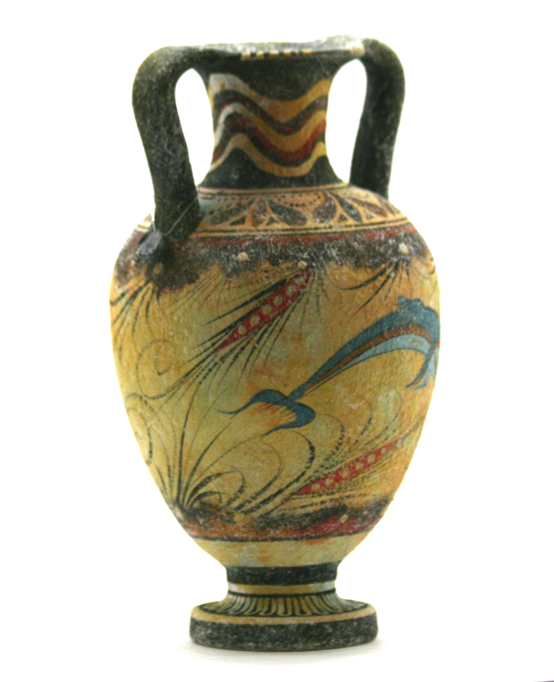 Minoan Vase Pottery Painting Dolphin Ancient Greek Crete | Etsy