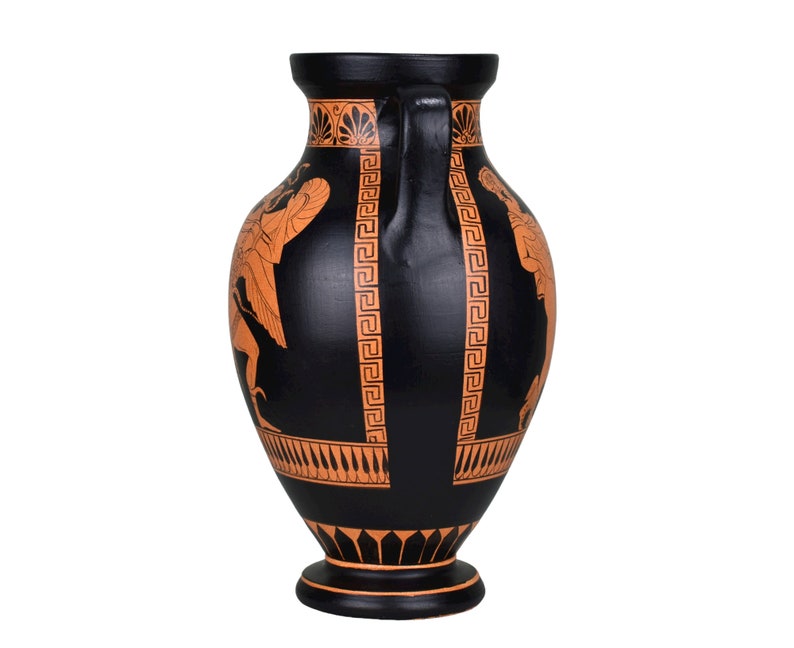 Medusa Monster Head Snakes Perseus With Goddess Athena Vase Ancient ...