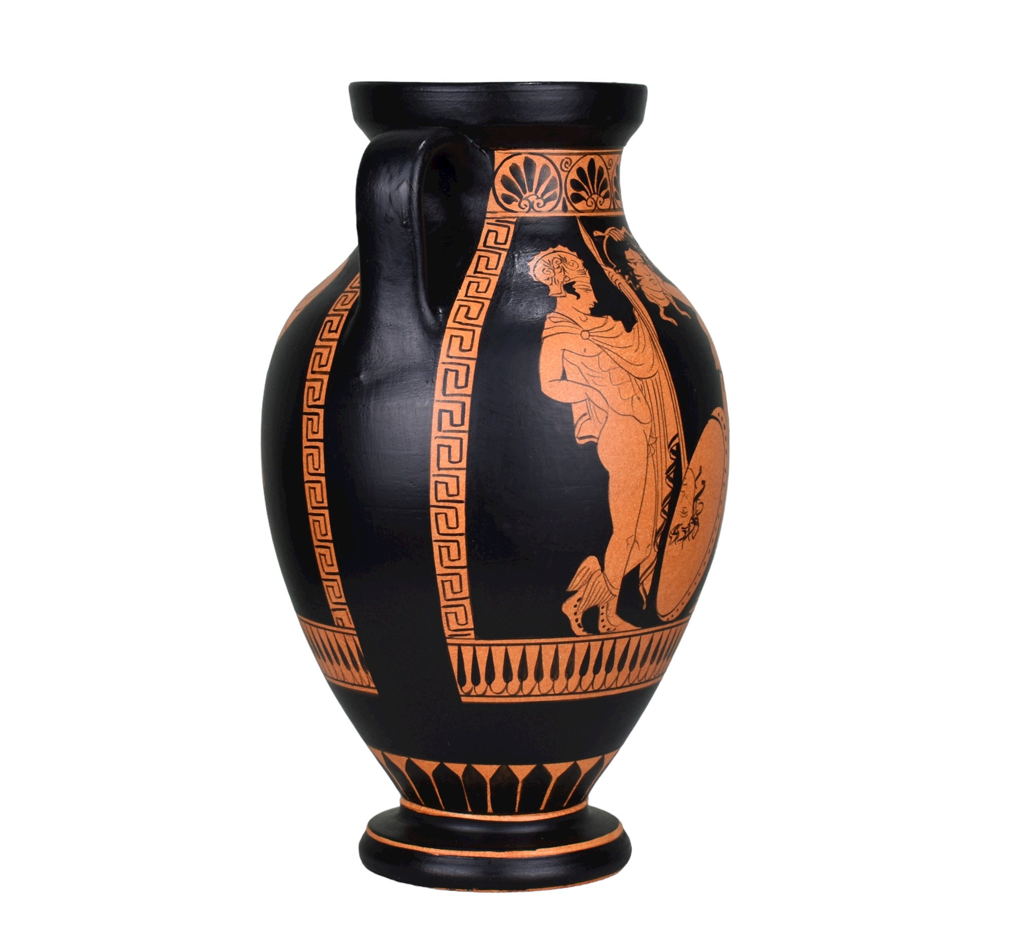 Medusa Monster Head Snakes Perseus With Goddess Athena Vase Ancient ...