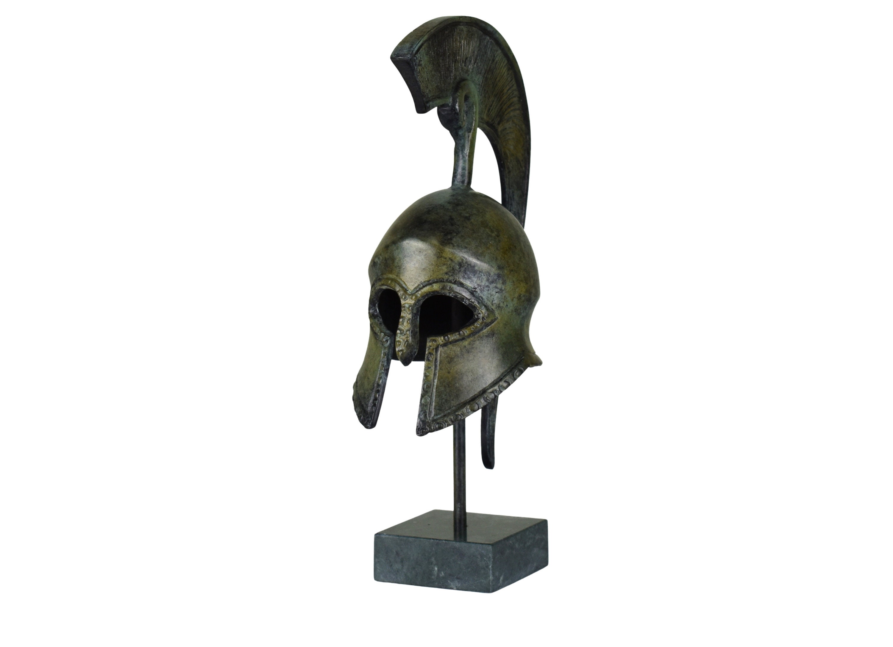 Ancient Greek Helmet Real Bronze Metal Art Sculpture Handmade in Greece ...