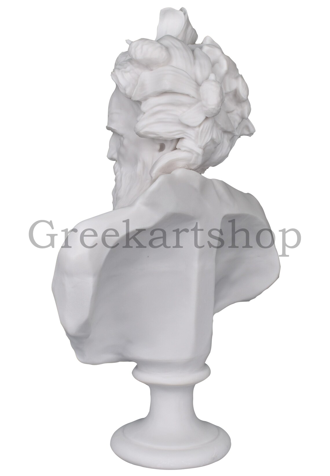 Neptune Poseidon Bust Head Greek God Statue Sculpture Cast Marble ...