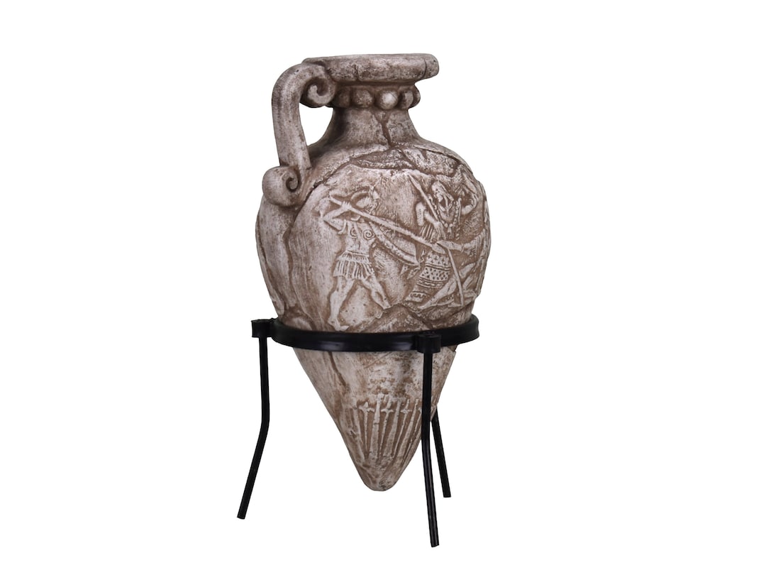 Achilles Fighting With Hector and Goddess Athena Ancient Greek Relief ...