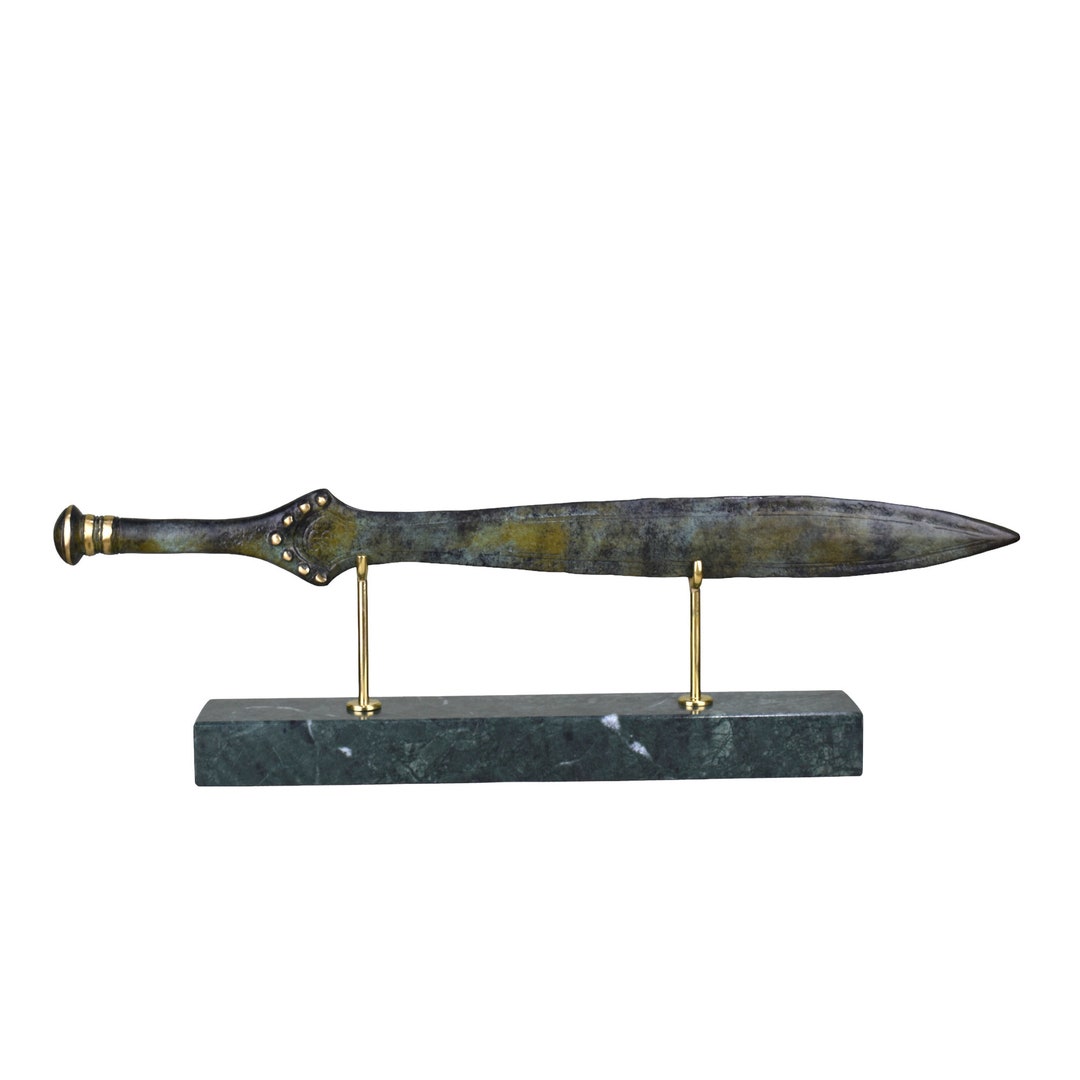 Spartan Warrior Sword Blade Ancient Greek Bronze Art Sculpture Museum ...