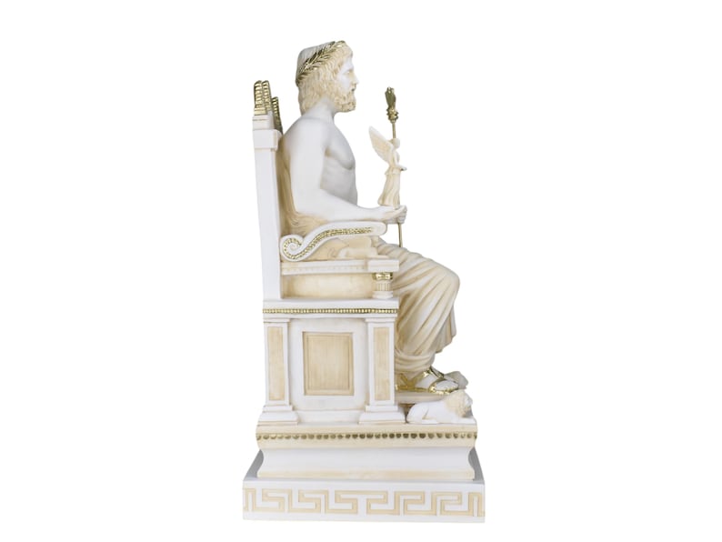 Zeus Statue of Olympia, King of Gods, Cast Marble Sculpture (22.8 ...