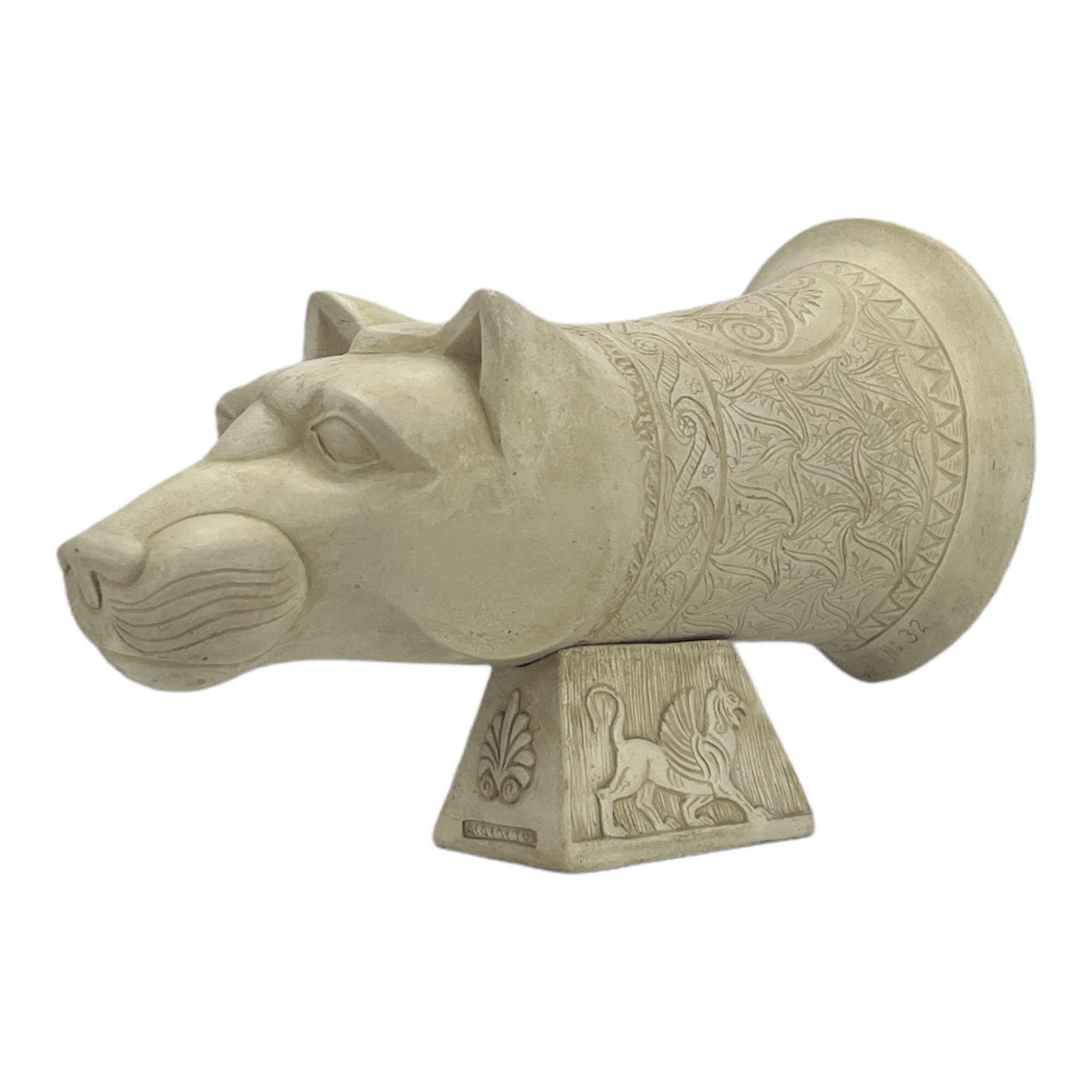 Lion Leon Rhyton Vase Ancient Greek Pottery Ceramic Home Decor - Etsy