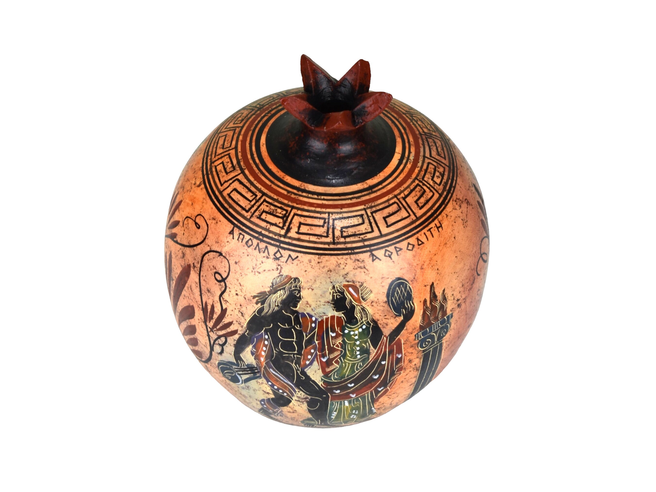 Ceramic Pomegranate Ancient Greek Pottery Apollo and Aphrodite - Etsy