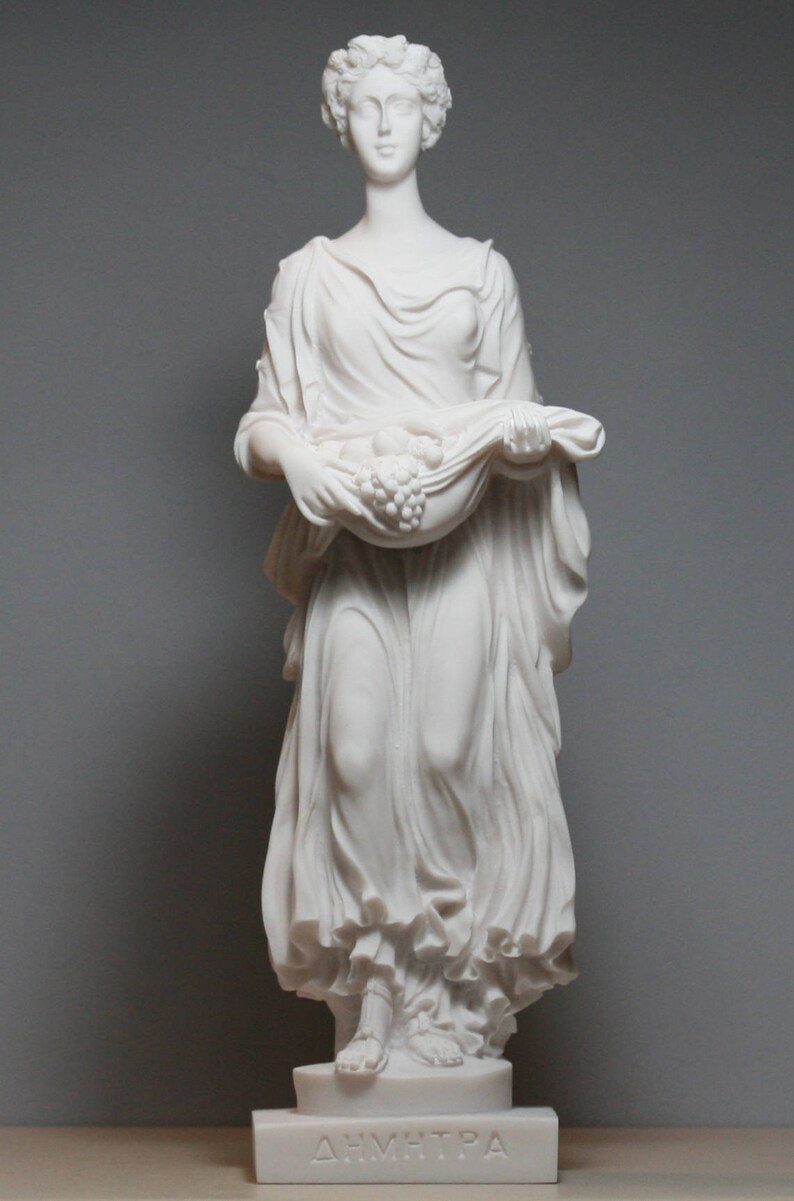 DEMETER Cérès Déesse Mère de la Nature Cast Marble Statue | Etsy France