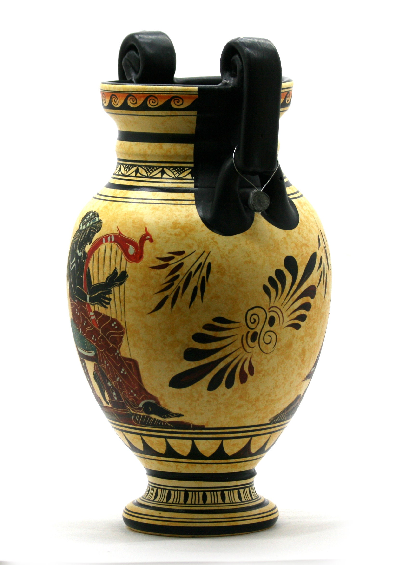 Muse Playing Lyre Amphora Vase Ancient Greek Pottery Ceramic - Etsy