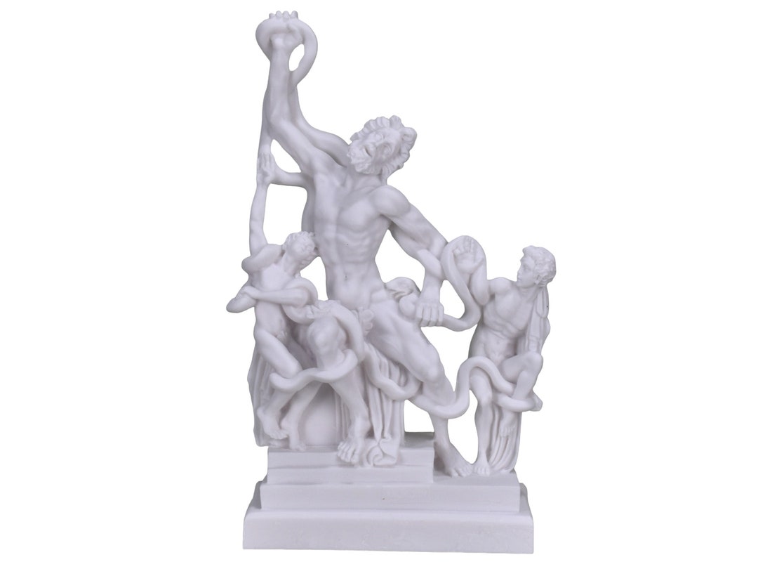 Laocoön and His Sons Group Serpents Museum Cast Marble Statue Sculpture ...