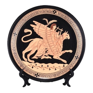 God Apollo Riding Griffin Painting Ancient Greece Ceramic - Etsy