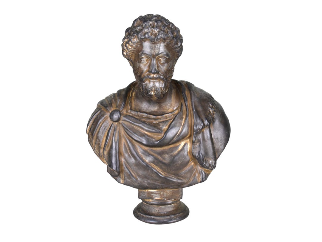 Marcus Aurelius Bust: Bronze Color Plaster, Roman Emperor Decor - Etsy