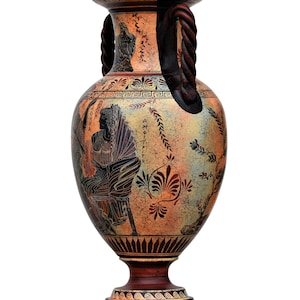 Large Vase Goddess Athena Theseus and Amphitrite Ancient Greek Pottery ...