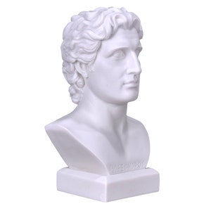 ALEXANDER the GREAT Head Bust Greek Cast Marble Statue Sculpture 11.2in ...