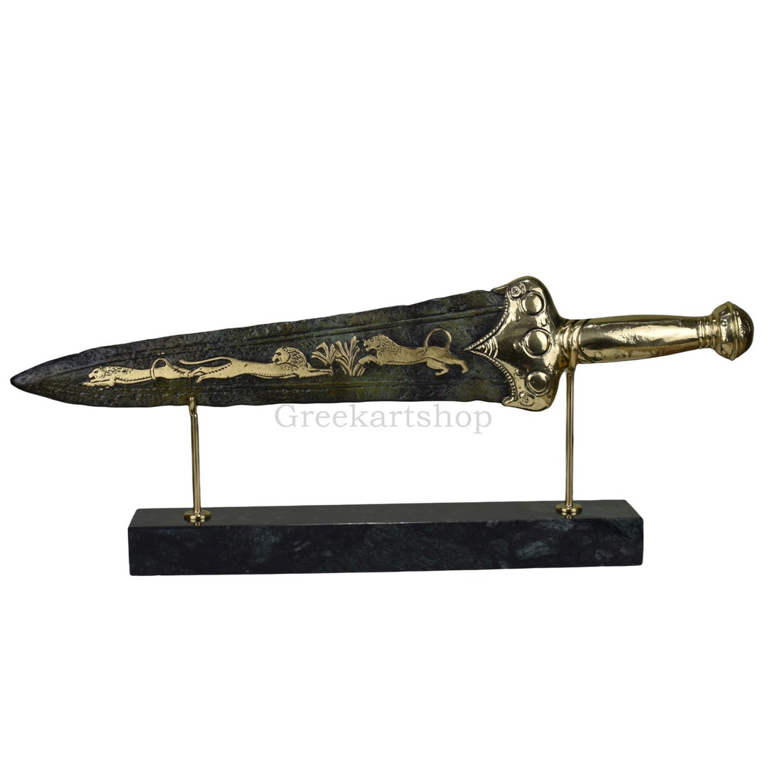 Ancient Greek Bronze Mycenaean Dagger Sword Art Museum Copy - Etsy
