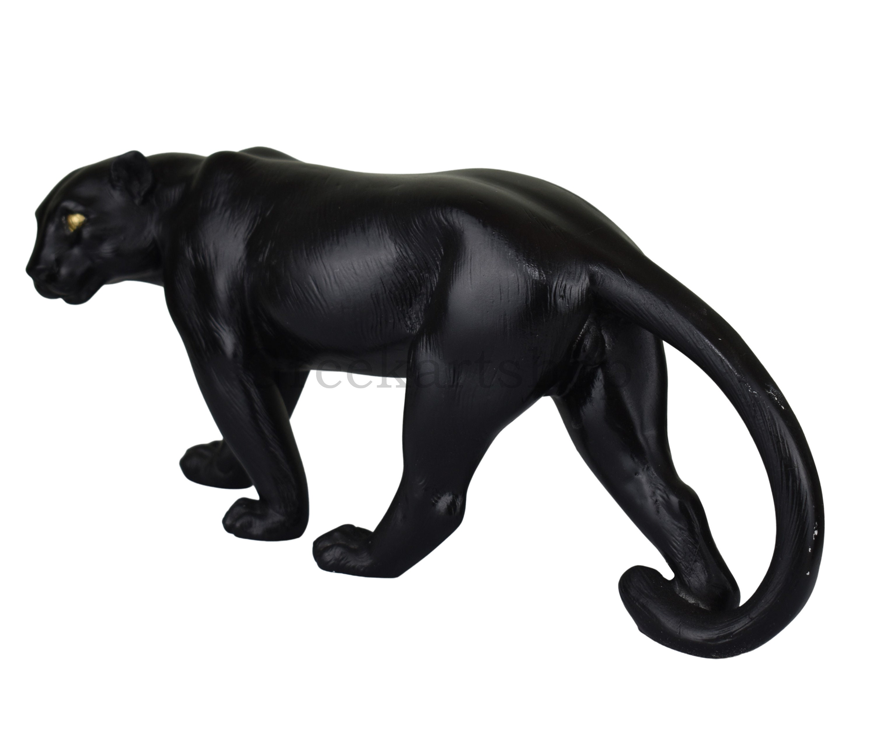 Black Puma Panther Cougar Statue Sculpture Figure Cast Marble | Etsy