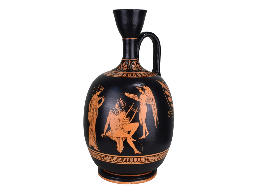 Adonis and Goddess Aphrodite Lekythos Aryballos Vase Ancient Greek ...