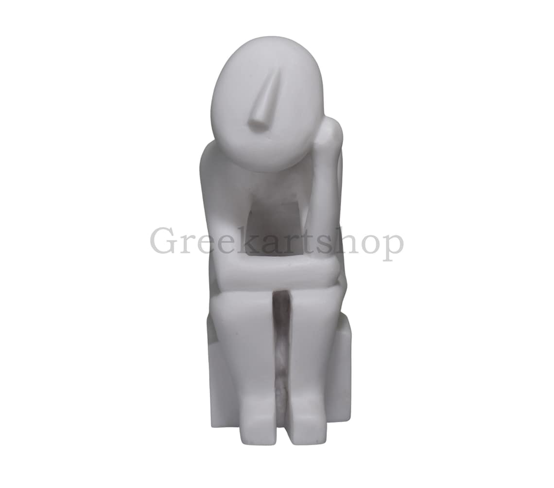 Cycladic Figurine Idol Thinker Ancient Greek Sculpture Statue Cast ...