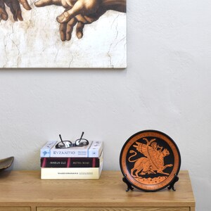 God Apollo Riding Griffin Painting Ancient Greece Ceramic Plate Greek ...
