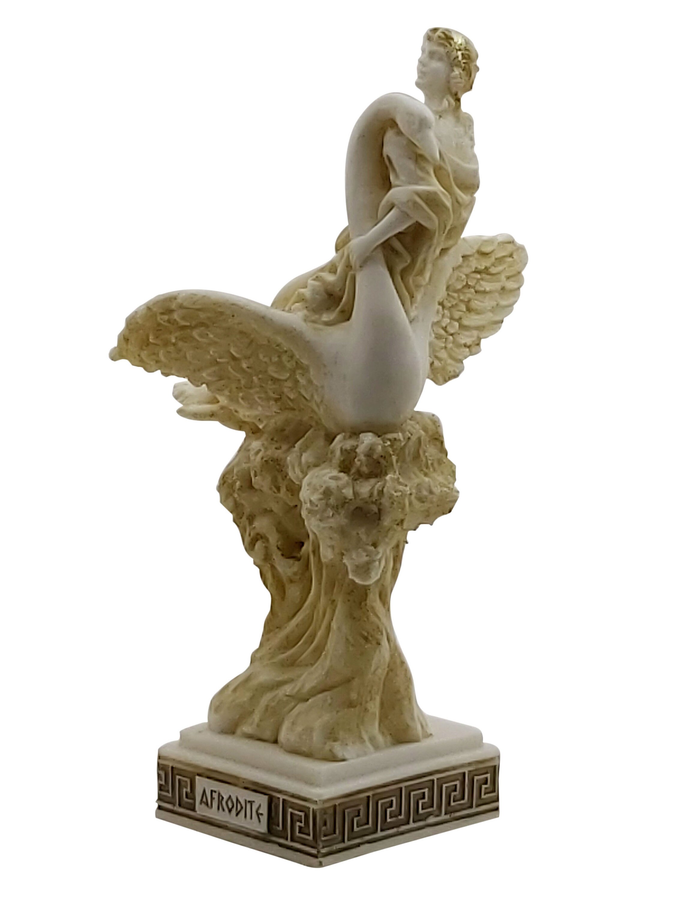 Aphrodite & Swan Greek Goddess Venus Statue Sculpture Handmade - Etsy