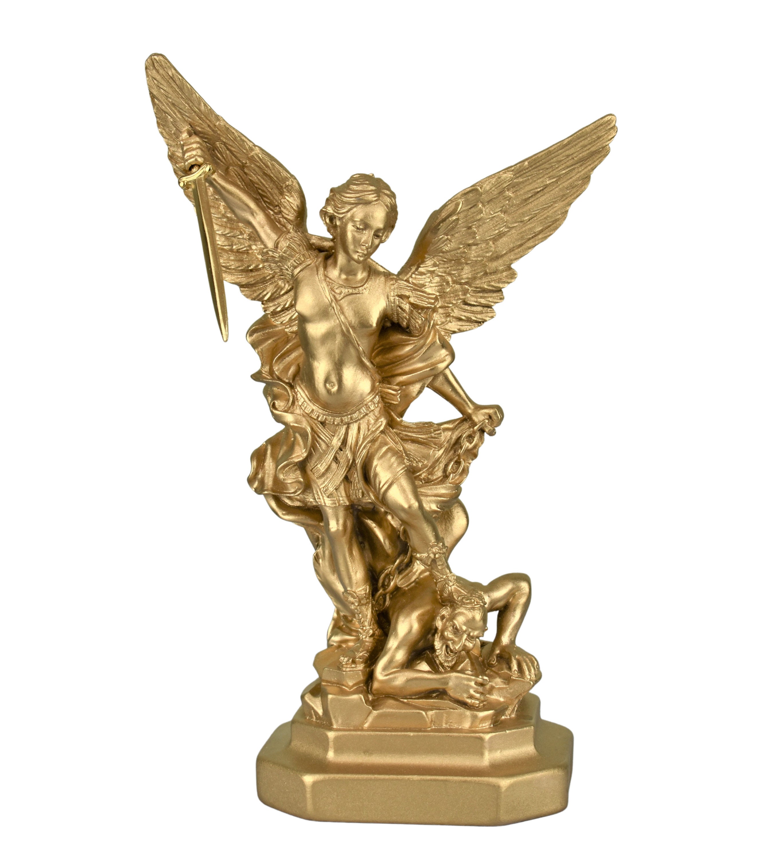 Saint St Michael Archangel Defeated Lucifer Greek Statue - Etsy