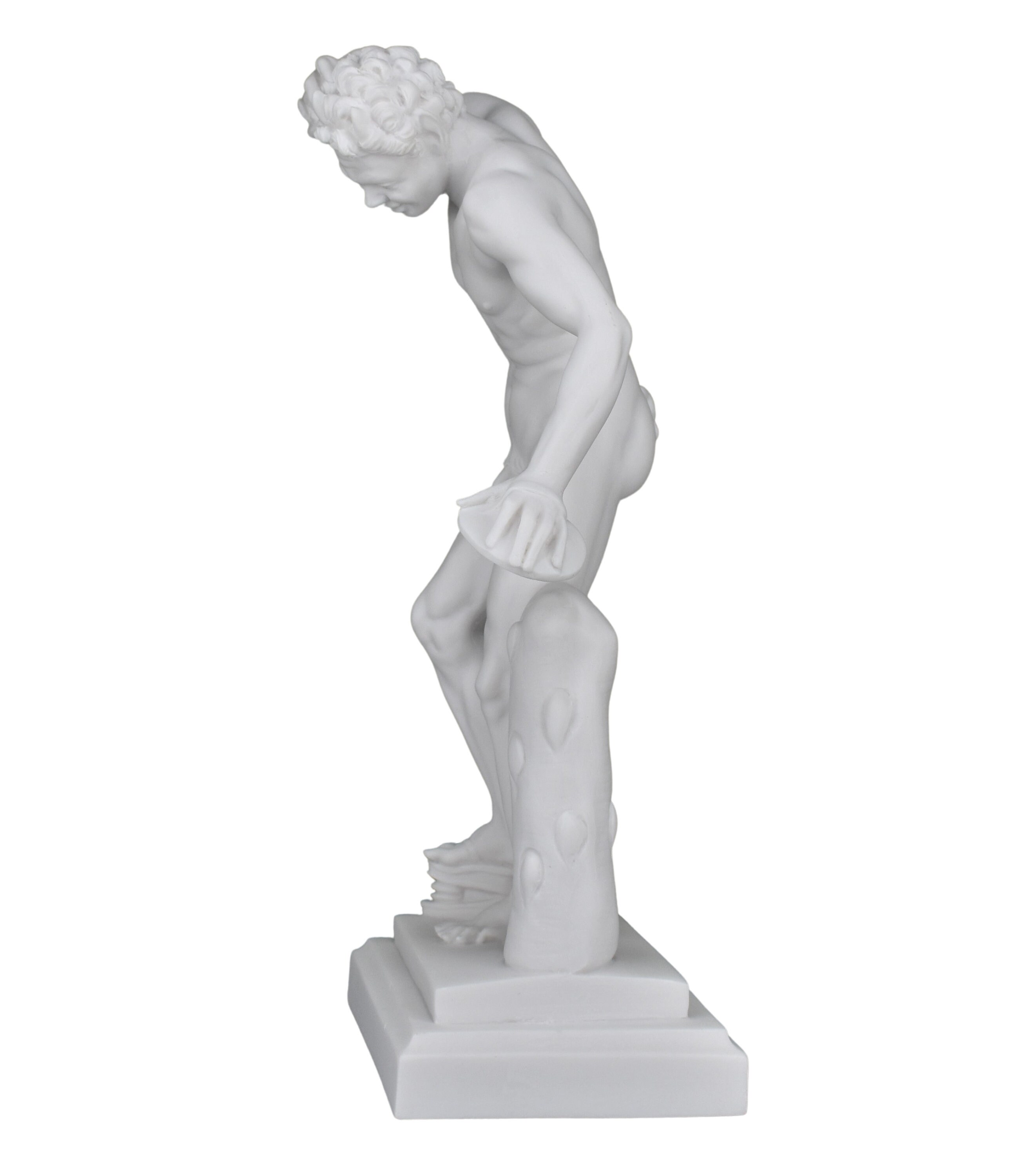 Dancing Satyr Faun With Cymbals Nude Male Greek Roman Statue Sculpture ...