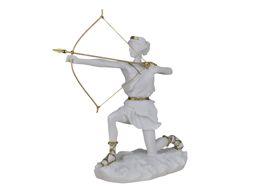 Artemis Diana Greek Roman Goddess Hunting Bow Statue Sculpture Cast
