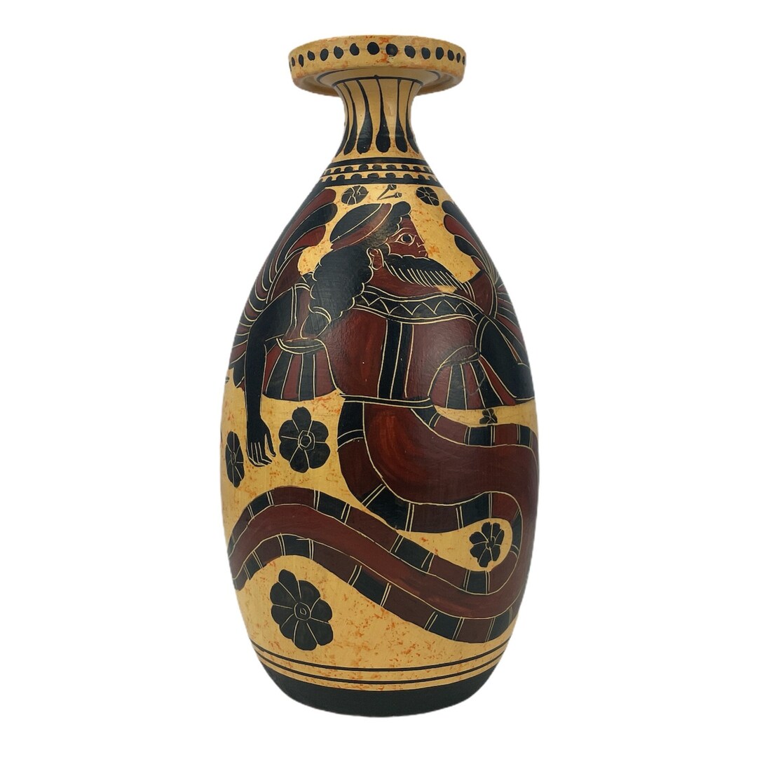 Serpent Giant Typhon Alabastron Ancient Greek Ceramic Vase Pottery ...