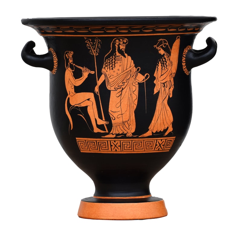 Death of Orpheus Krater Vase Ancient Greek Pottery Dionysos With Satyrs ...