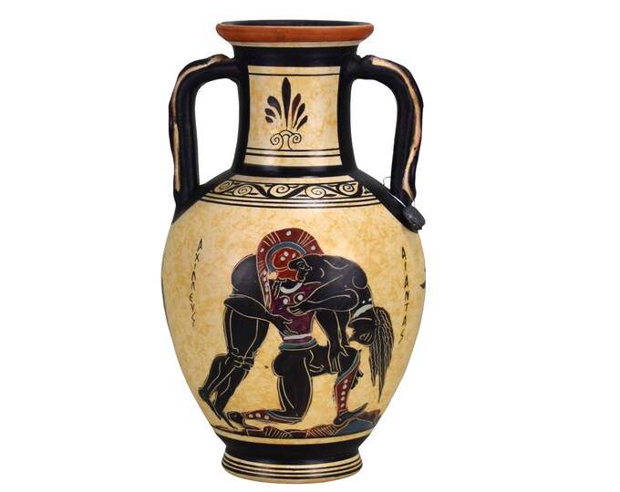 Ajax Carrying the Body of Achilles Vase Ancient Greek Pottery - Etsy