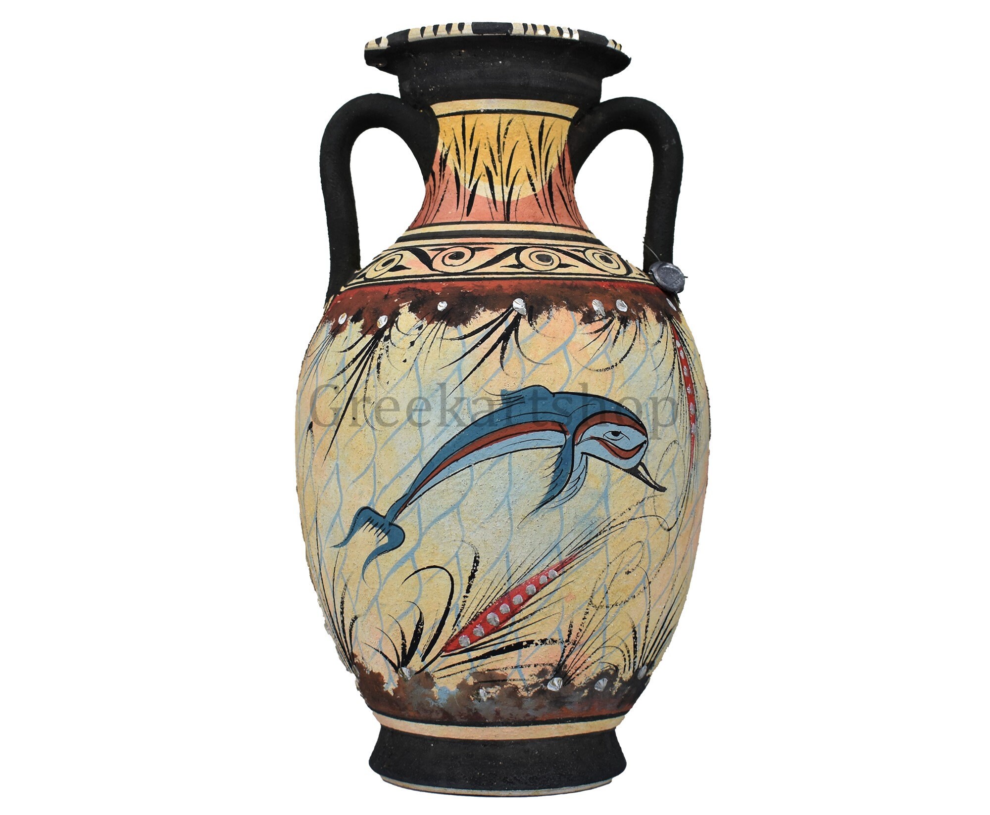 Minoan Vase Knossos Blue Bird Fresco Ancient Greek Pottery - Etsy