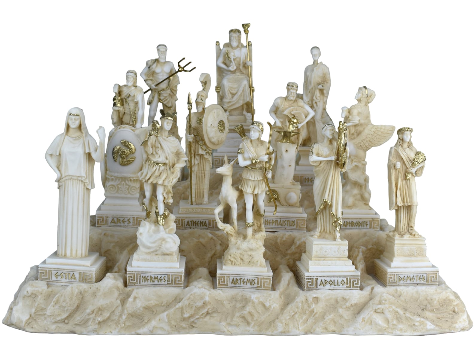 Set 12 Greek Olympian Gods Statues - Complete Pantheon Collection ...