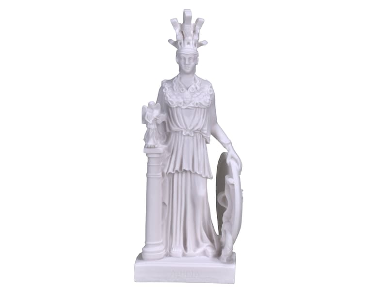 Athena Minerva Greek Roman Goddess Cast Marble Statue Sculpture 10in ...