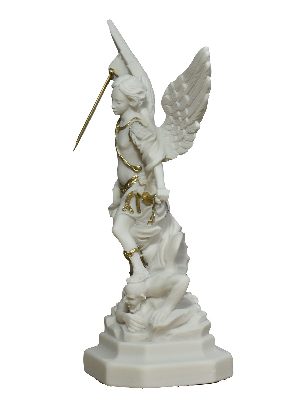Saint St Michael Archangel Defeated Lucifer Greek Statue | Etsy