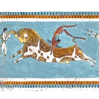 The Blue Bird Fresco, Knossos Palace, Minoan Crete, Greece, Museum ...