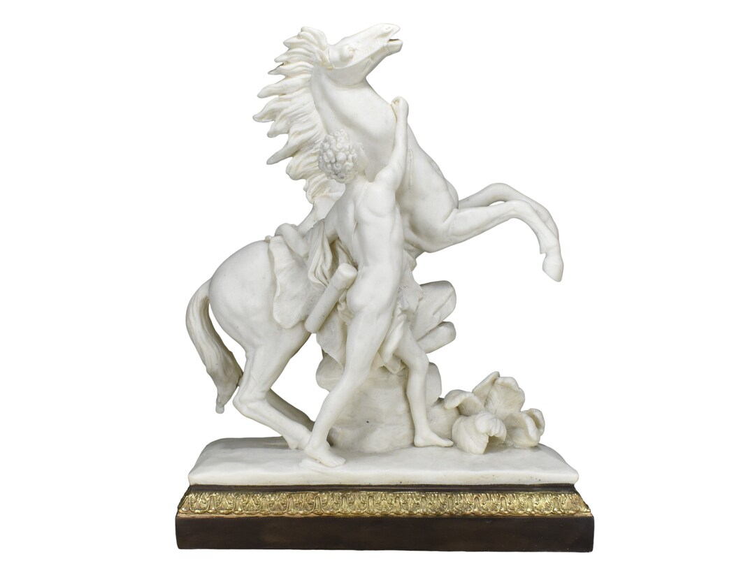 Alexander the Great Taming His Horse Bucephalus Greek Cast Marble Large ...