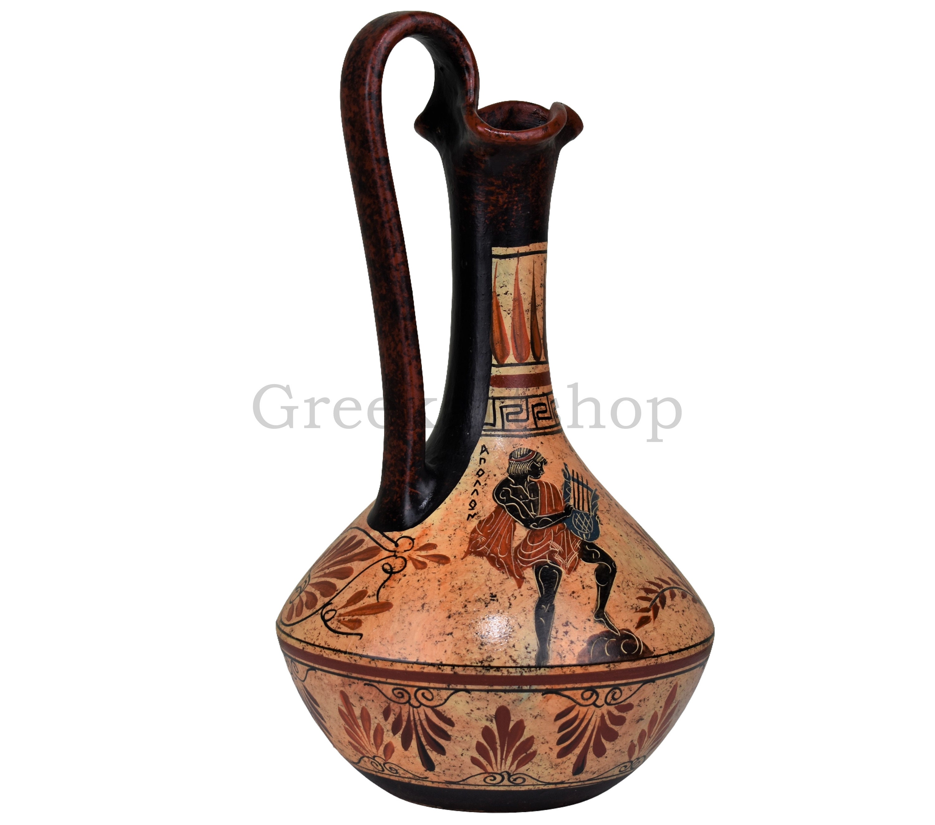 Goddess Athena and God Apollo Laginos Vase Ancient Greek - Etsy