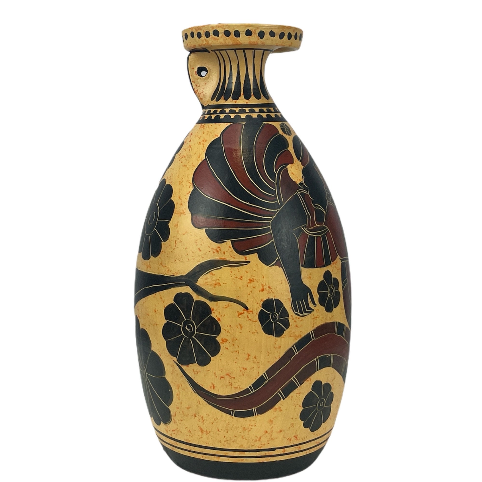 Serpent Giant Typhon Alabastron Ancient Greek Ceramic Vase - Etsy