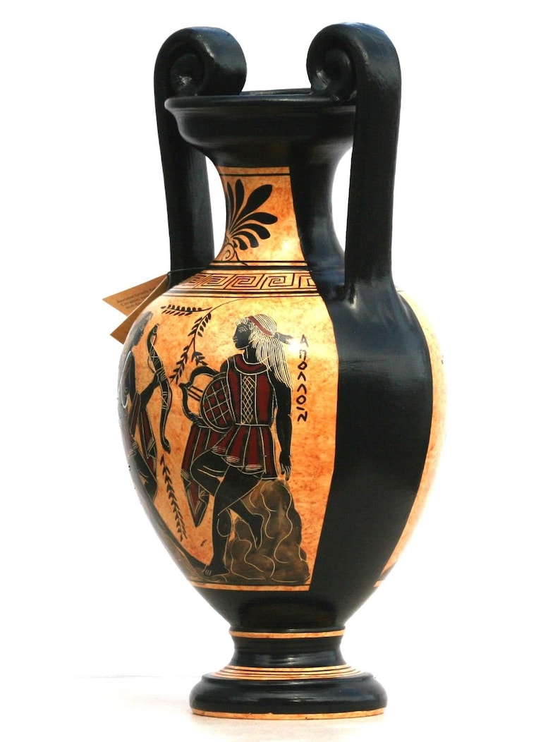 Greek Ceramic AMPHORA Jar Vase Pot Painting Goddess Artemis | Etsy
