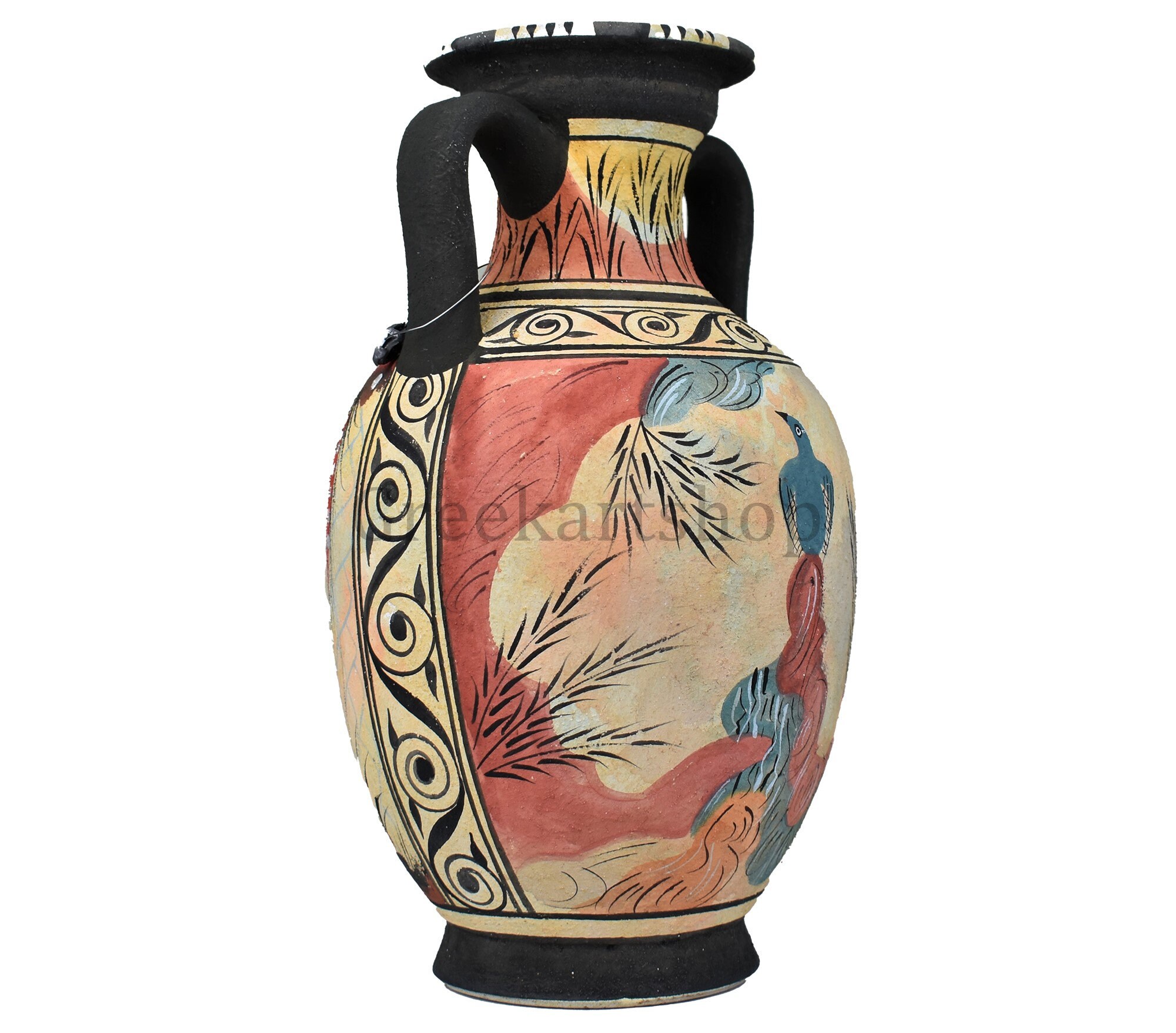 Minoan Vase Knossos Blue Bird Fresco Ancient Greek Pottery - Etsy