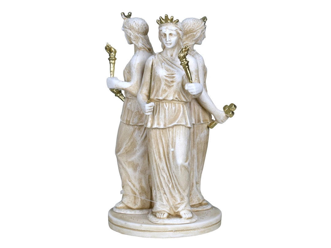 Hecate Hekate Triple Goddess of Magic Night Moon Greek Sculpture Statue ...