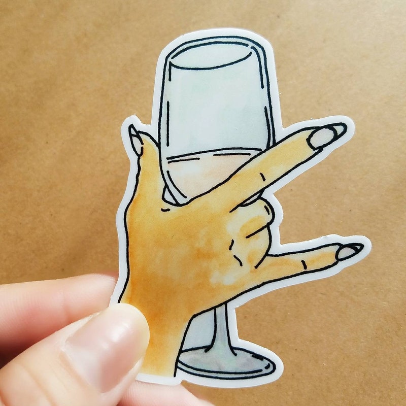 Wine Glass Stickers - Etsy