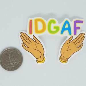IDGAF Rainbow Sticker | Matte Vinyl | Waterproof Sticker | - Etsy