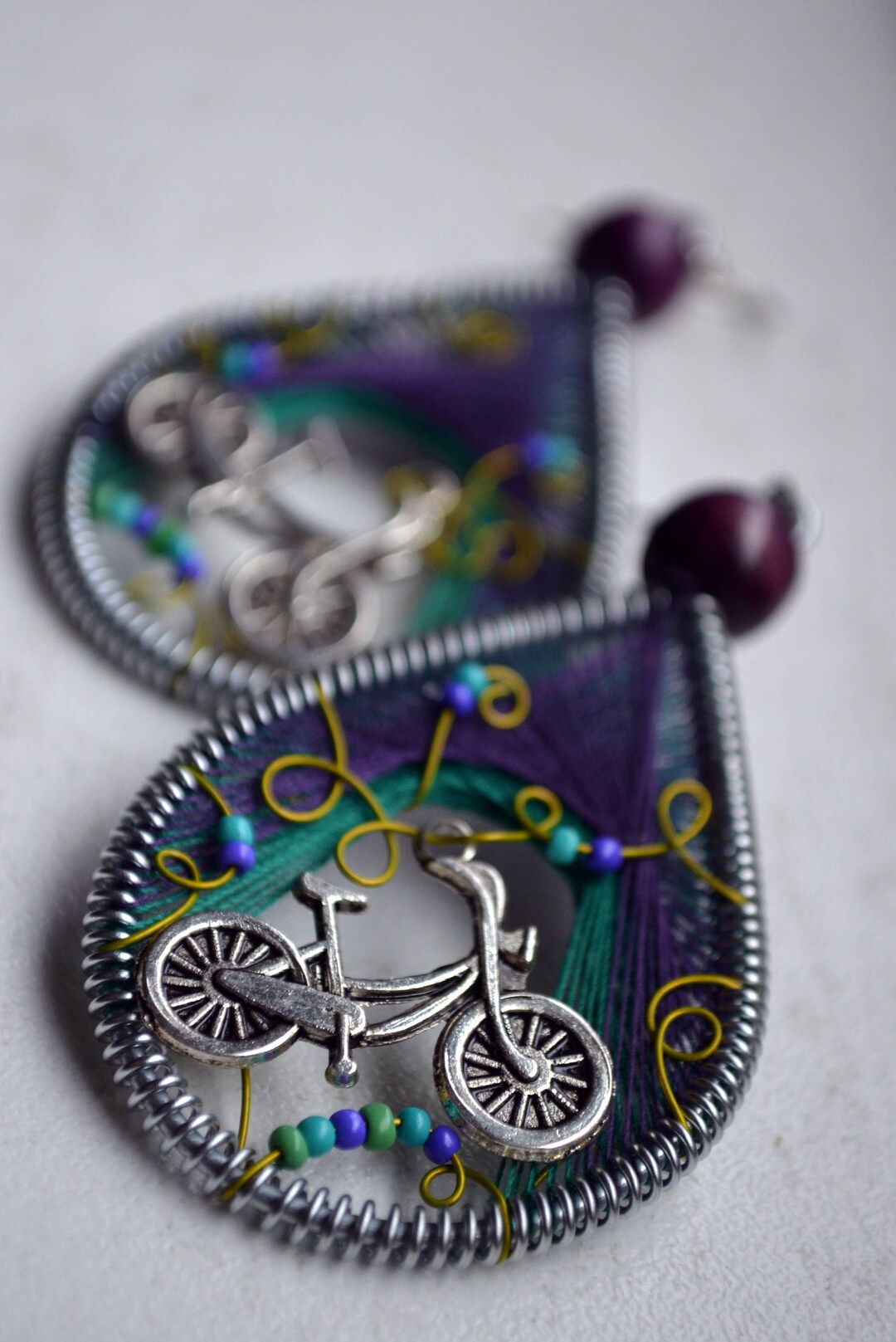 Bicycle Earrings/ Bike Lovers Gift/ Cyclist Gift/ Bike Earrings/ Bike ...