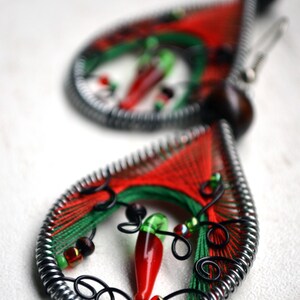 Pepper Jewelry/ Red Chilli Earrings/ Red Hot Chili Peppers/ Vegetarians ...